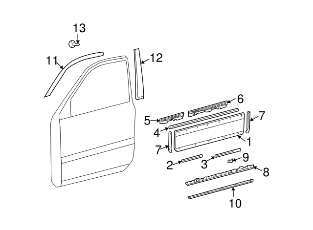 2008-2009 Lexus GX470 Lower Molding 75736-60010-G1 | Genuine Lexus Parts
