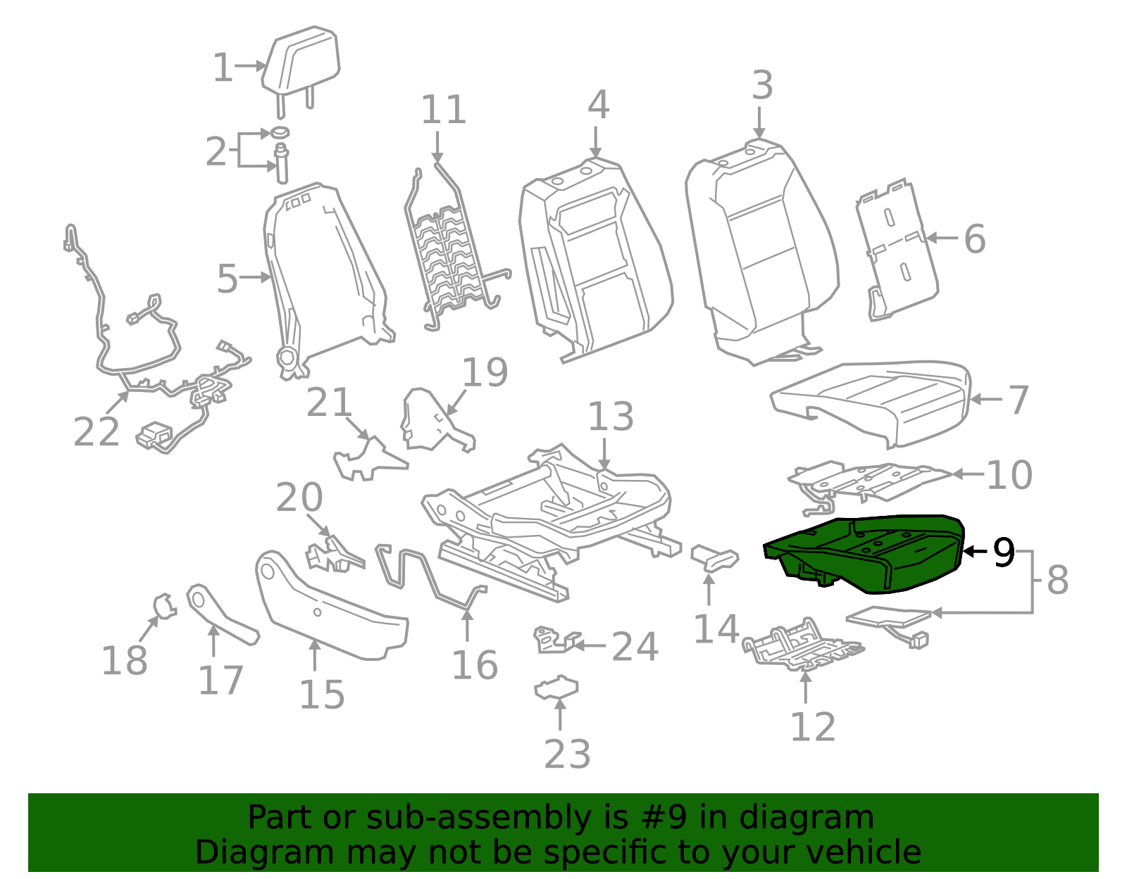 2019-2023 GM Seat Cushion Pad 84552595 GM | GMPartsDirect.com