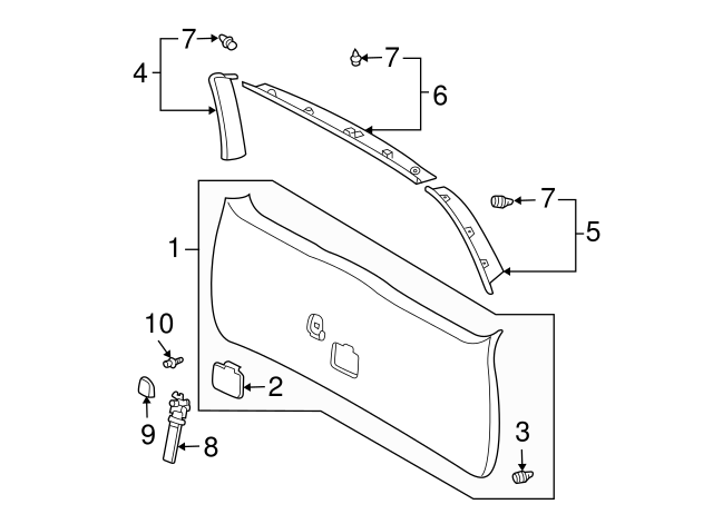 2004-2010 Toyota Sienna Window Trim 67937-AE010-E0 | Toyota Parts