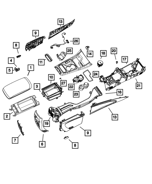2014-2022 Mopar Hinge Cover 68213458AA | Mopar Estores