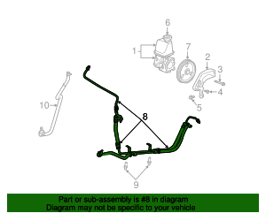 2003-2009 Chrysler PT Cruiser Power Steering Pressure Hose 5272319AM ...