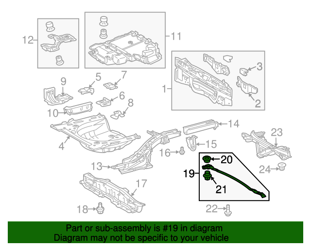 53605-12021 - Support Brace - 2008-2015 Toyota | OEM Genuine Toyota Parts
