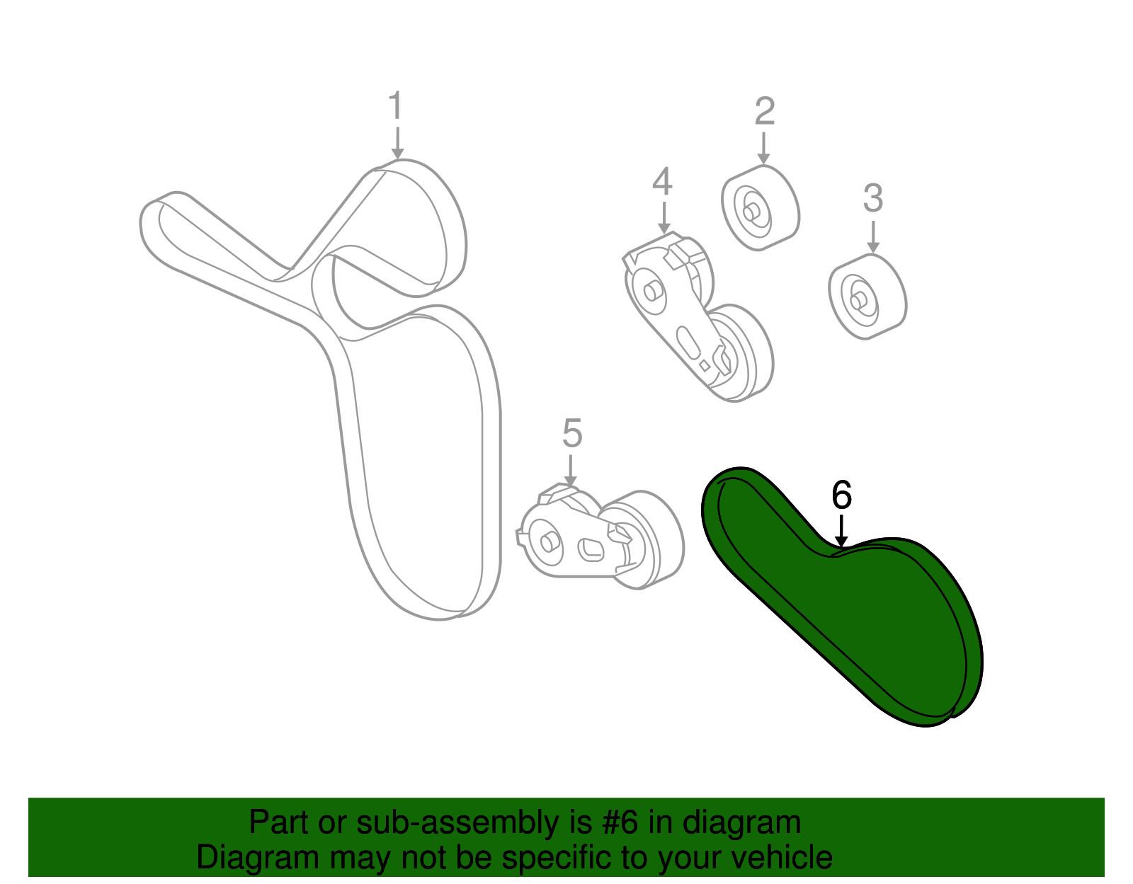 2008-2010 Ford OEM NEW 2008-2010 Ford F-250 Super Duty Inner Serpentine ...