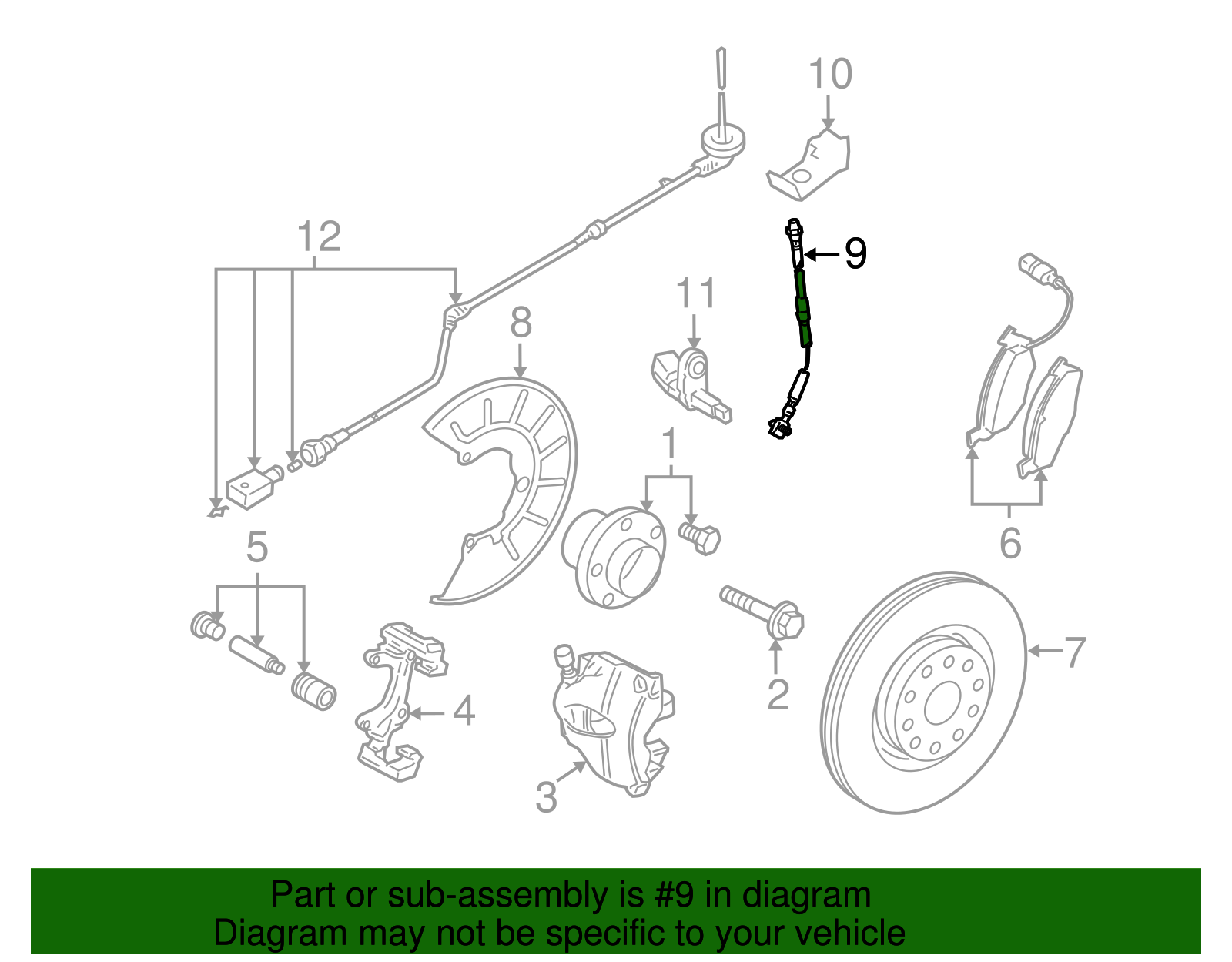 2005-2016 Volkswagen Brake Hose 1K0-611-701-K | Retail Performance Auto ...