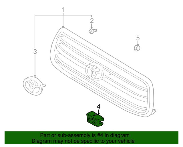 75312-0C010 - Grille Emblem - 2000-2002 Toyota Tundra | OEM Genuine ...