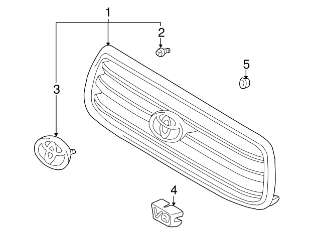 2000-2002 Toyota Tundra Grille 53100-0C050-G0 | OEM Parts Online