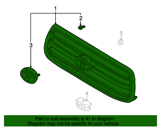 53100-0C050-C0 - Grille - 2000-2002 Toyota Tundra | OEM Genuine Toyota ...