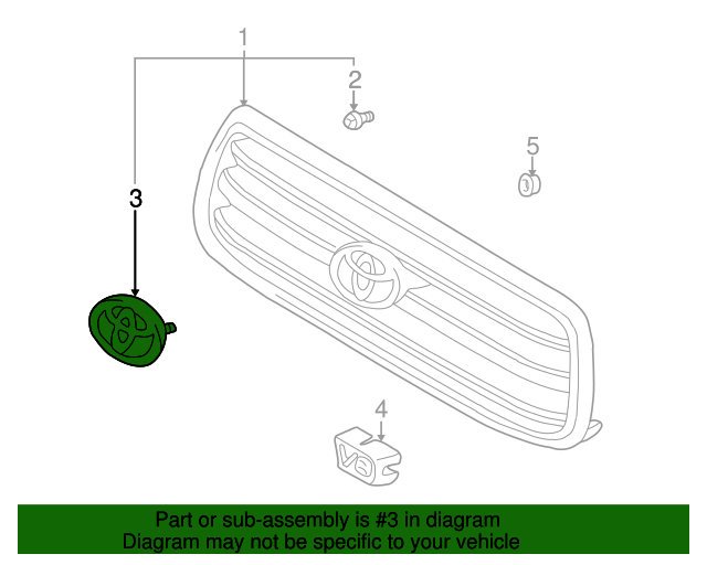 75311-0C010 - Grille Emblem (Front) 2000-2004 Toyota | North Park ...