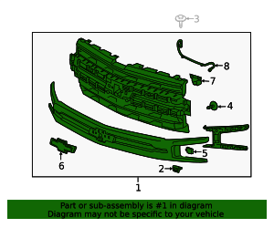 2019-2022 Chevrolet Front Grille 84493319 GM | GMPartsDirect.com