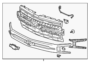 2019-2022 Chevrolet Front Grille 84493319 GM | GMPartsDirect.com