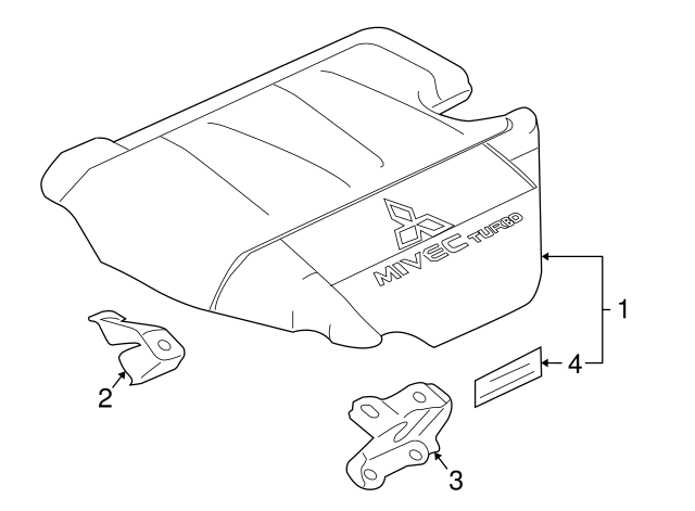 1003A118 - Engine Cover Bracket 2008-2015 Mitsubishi Lancer ...