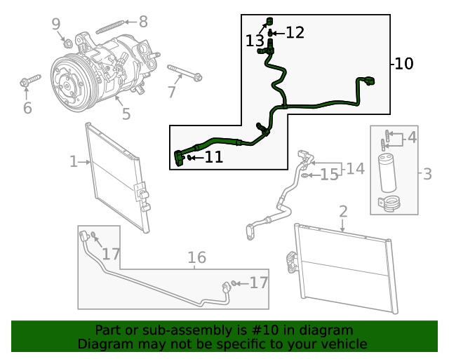 2020-2025 Chevrolet Corvette Air Conditioning Condenser and Evaporator ...
