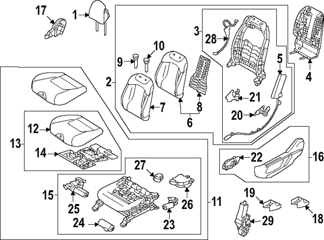 2023-2024 Kia Sportage Seat Back Panel 88390-DW010 | TascaParts.com