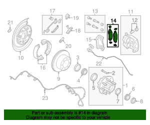 Ford DC3Z-2200-E - Brake Pad Rear - 2013-2020 Ford | OEM Ford Parts ...