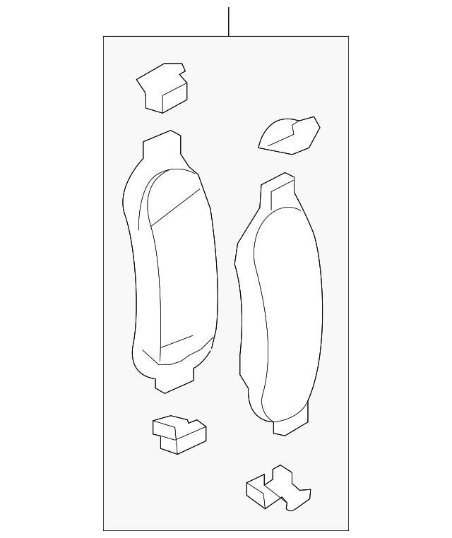 Ford DC3Z-2200-E - Brake Pad Rear - 2013-2020 Ford | OEM Ford Parts ...