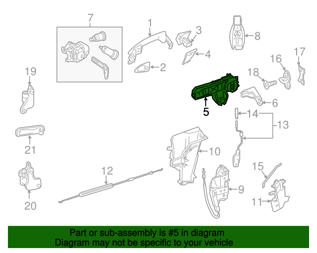 204-760-17-34 - Handle Base 2017-2020 Mercedes-Benz | Mercedes-Benz USA ...