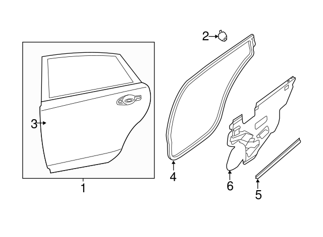 2013-2018 Nissan Altima Door Weather-Strip - Passenger Side (RH) 82830 ...