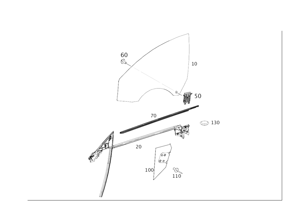 2012-2018 Mercedes-Benz | Window Guide | 218-720-08-15 | MB Dealer Parts