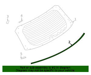 2022-2024 Mitsubishi Lift Gate Glass Lower Seal 5805A651 | Mitsubishi ...
