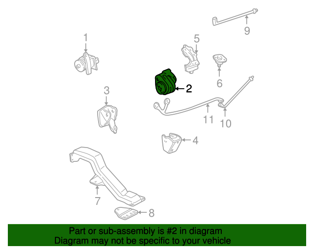 1994-2003 GM Motor Mount 15149543 GM | GMPartsDirect.com