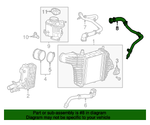 133-200-00-53 - Coolant Hose 2014-2019 Mercedes-Benz CLA 45 AMG ...