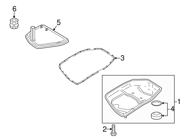 2008-2012 Audi Transmission Oil Filter 0B6-325-429 | Audi USA Parts
