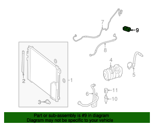 004-995-82-77 - A/C Refrigerant Line Bracket 2008-2010 Mercedes-Benz ...