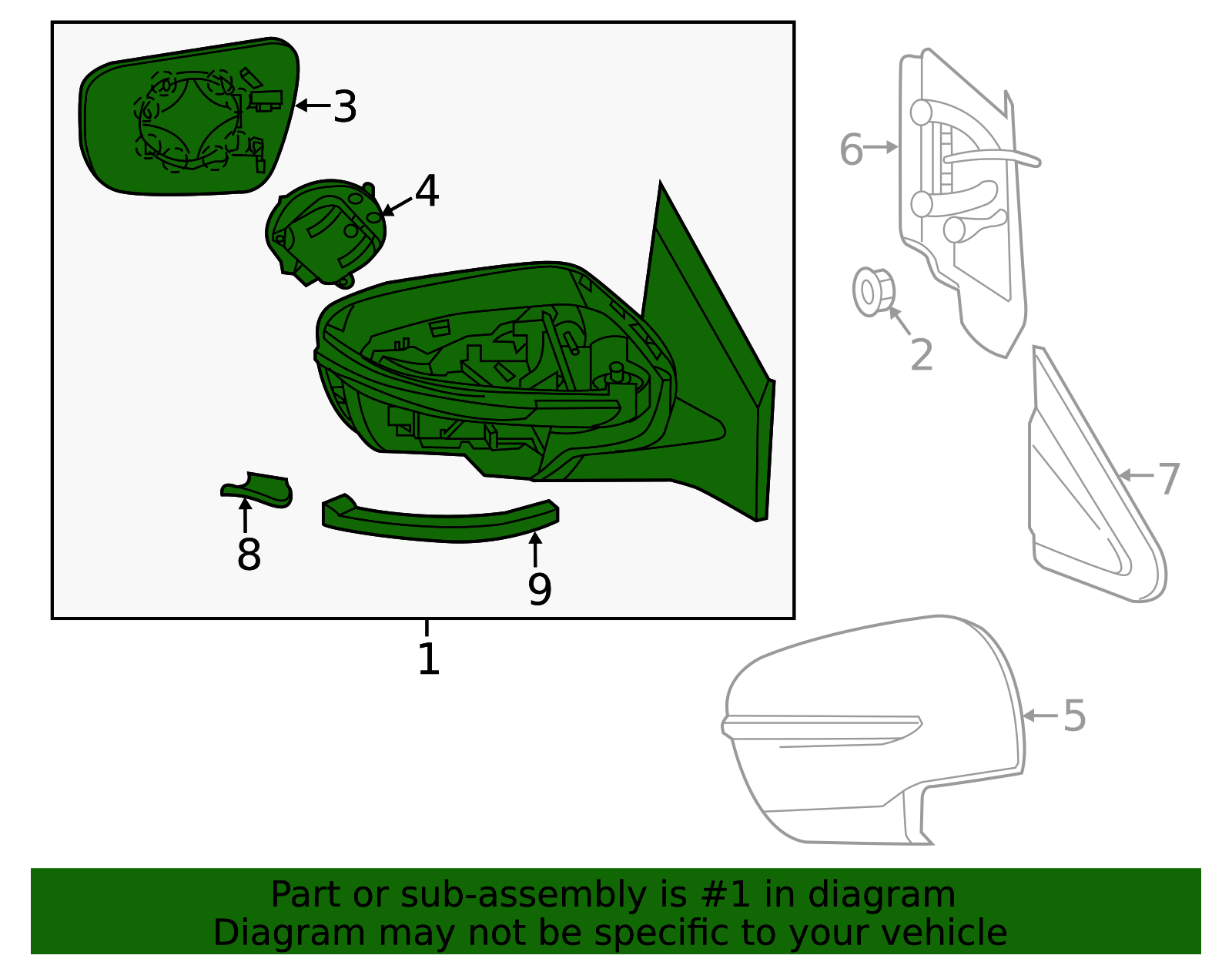 2017-2020 Nissan Murano Mirror 96302-5AA4A | Ziegler Nissan of Orland Park