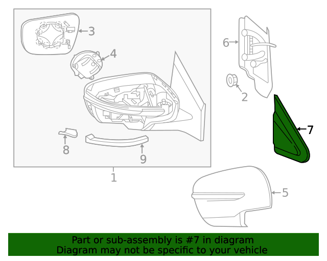 96319-5AA0A | Nissan Finisher-Door Corner Lh - Genuine OEM | 963195AA0A ...