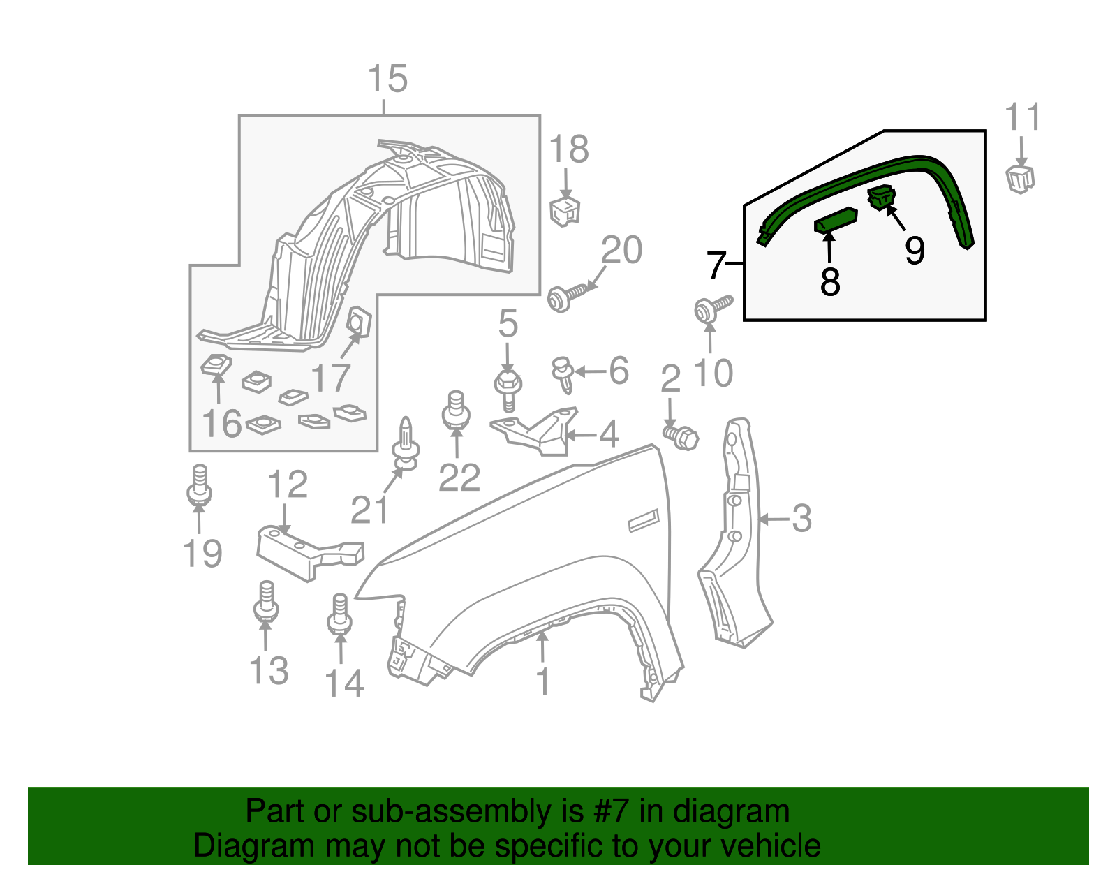 74115-SCV-A50ZA - 2009-2011 Honda Element - Protector R Front Wheel ...