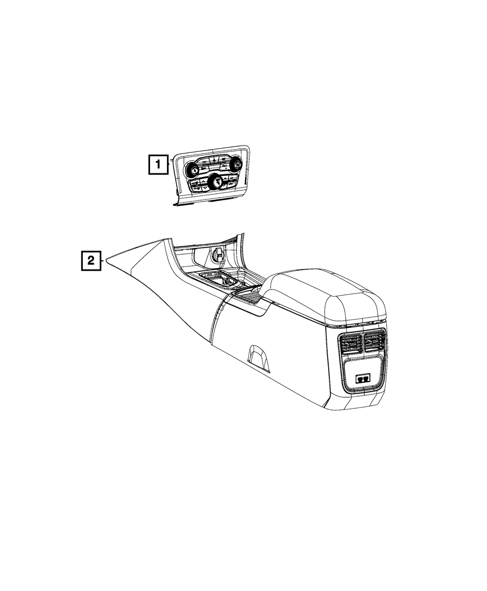 68293617AD - Vehicle Feature Controls Center Stack 2017-2021 Dodge ...