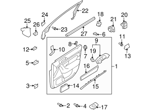 8A5Z-14028-AA - Switch Assembly Front Door Cent - 2009-2013 Lincoln ...