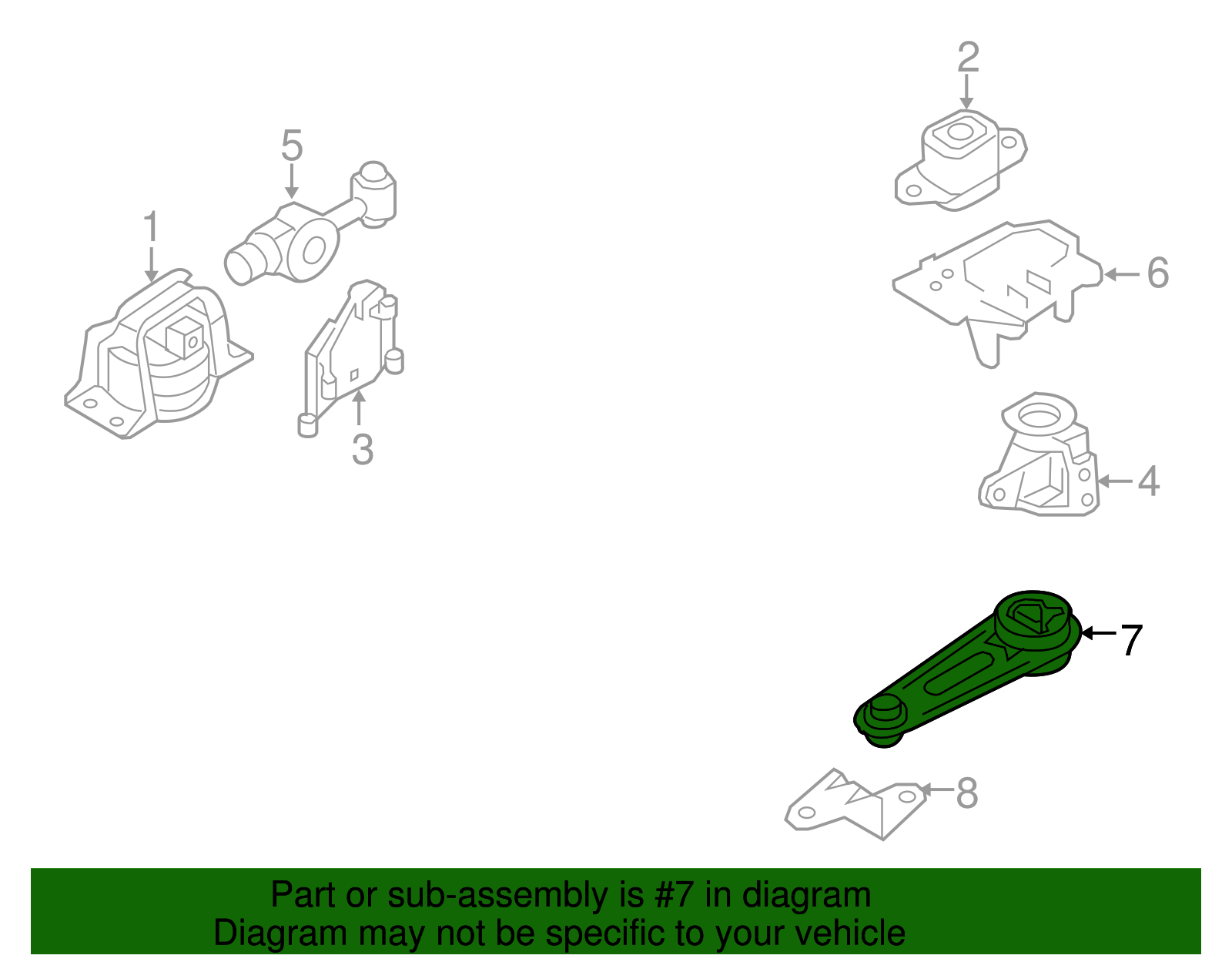 2009-2014 Nissan Cube Rear Mount 11360-ED000 | Nissan Parts OEM