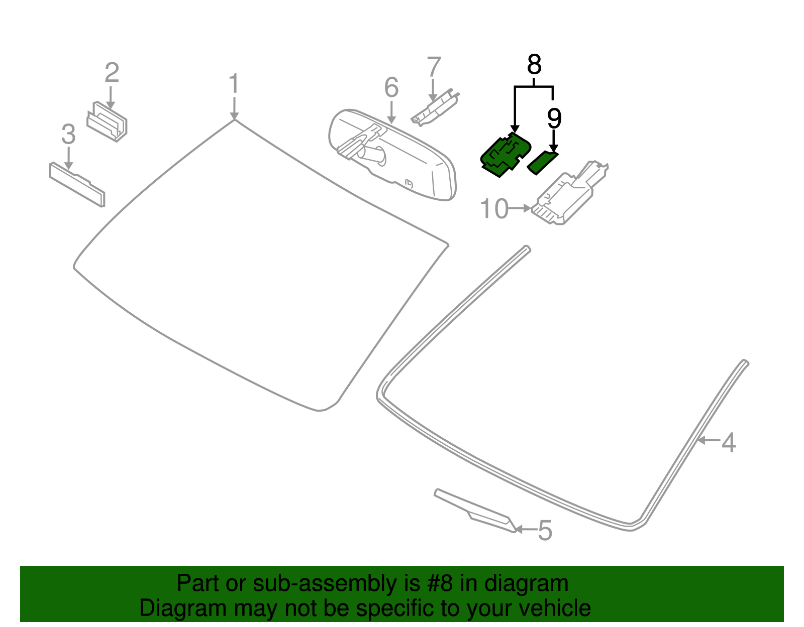 2010-2015 Toyota Land Cruiser Rain Sensor 89941-50081 | Toyota Parts Center