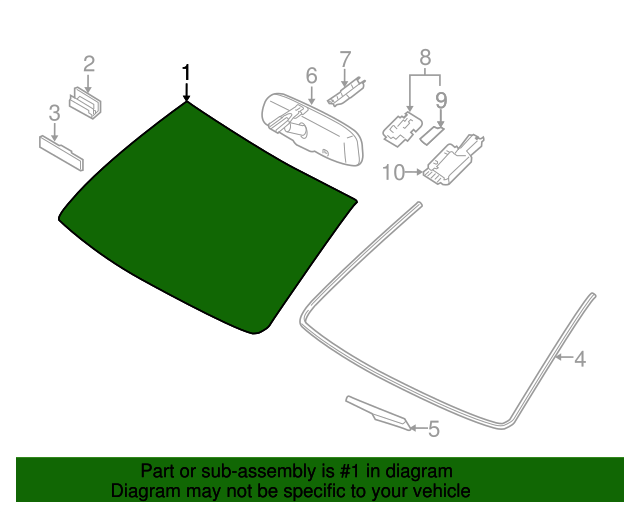 56101-6A943 - Windshield - 2009-2015 Toyota Land Cruiser | OEM Genuine ...