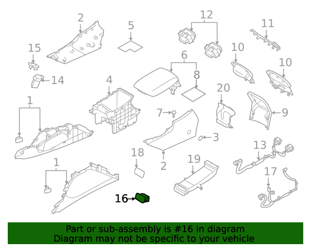 2020-2023 Subaru Auxiliary Outlet 86257AN320 | OEM Parts Online