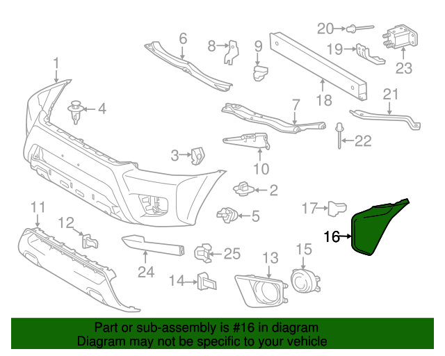 2012-2015 Toyota Tacoma Cover Extension 52113-04050 | Toyota Parts