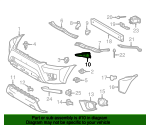 53274-04030 - Bumper Cover Bracket (Left, Front) - 2012-2015 Toyota ...