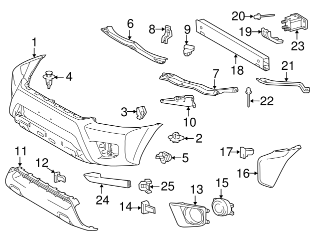 53273-04030 - Bumper Bracket - 2012-2015 Toyota Tacoma | Lithia Toyota ...