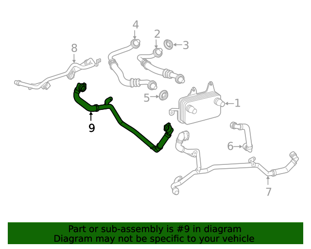 256-203-33-00 - Water Return Tube 2019-2021 Mercedes-Benz | Mercedes ...