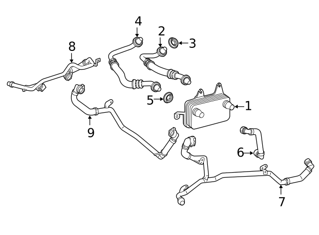 725-500-01-00 - Trans Cooler 2019-2023 Mercedes-Benz | Mercedes-Benz ...