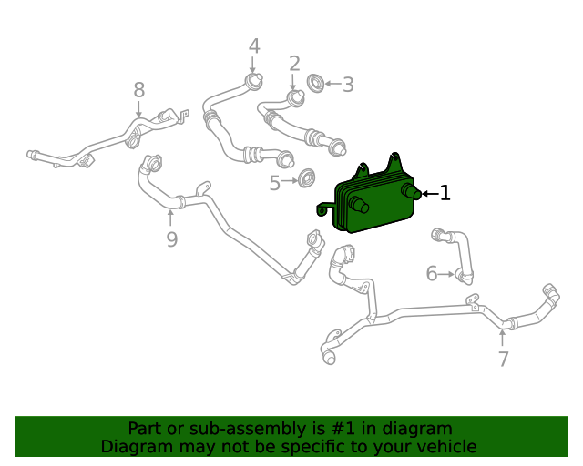 2019-2023 Mercedes-Benz Trans Cooler 725-500-01-00 | MB OEM Parts