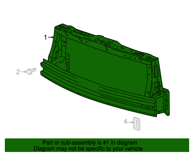 42582767 GM Front Bumper Impact Bar | GM Parts Store