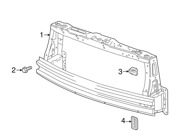 2013-2015 Chevrolet Spark Front Bumper Impact Bar 95327309 | GM ...