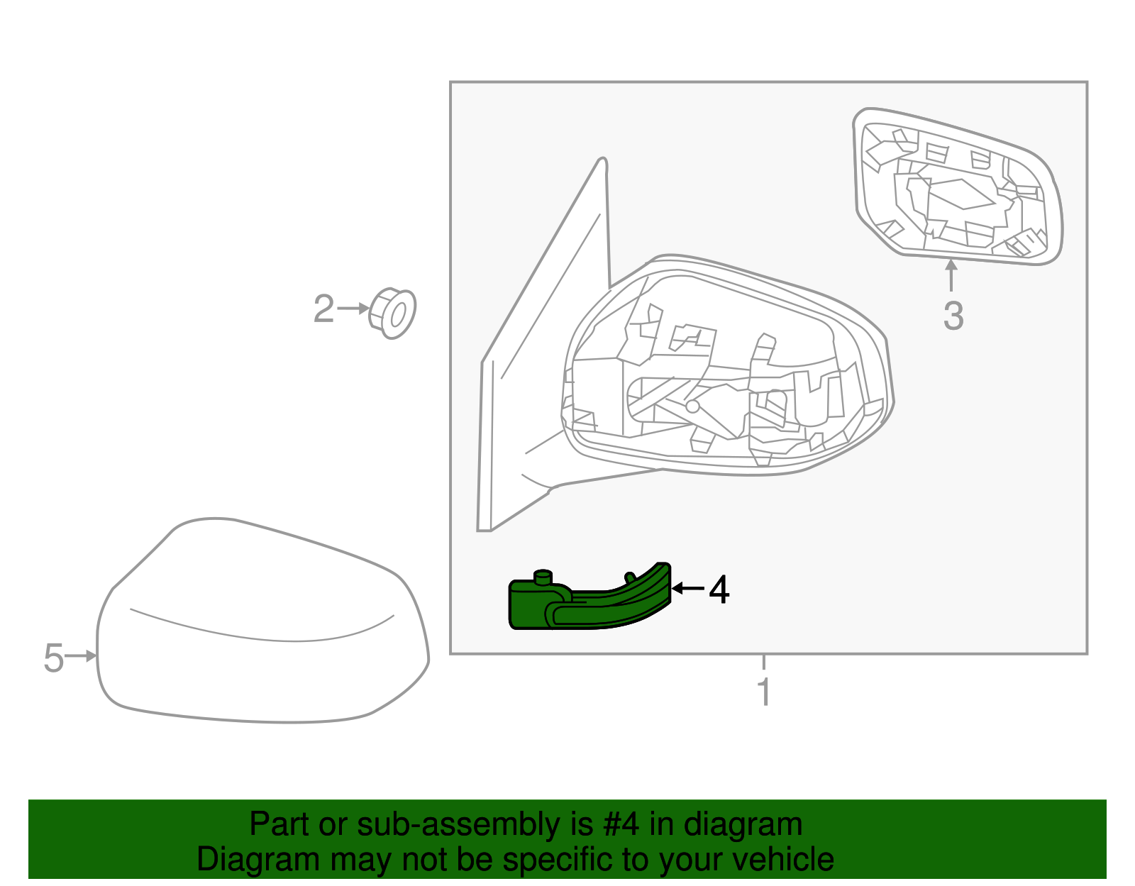 2018-2024 Mitsubishi Turn Signal 8351A095 | Mitsubishi Parts Warehouse ...