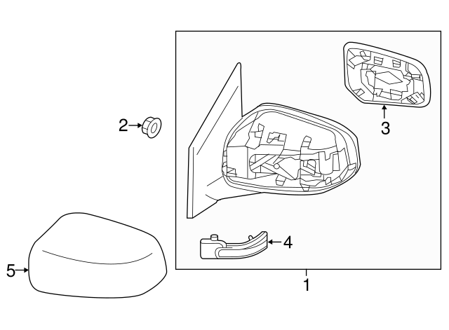 7632B805 - Mirror Assembly 2015-2024 Mitsubishi | Mitsubishi Direct Parts