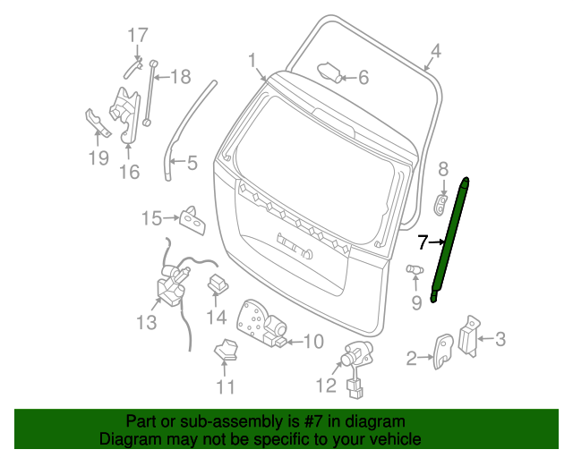 2007-2008 Hyundai Entourage Support Cylinder 81771-4D000 | QuirkParts