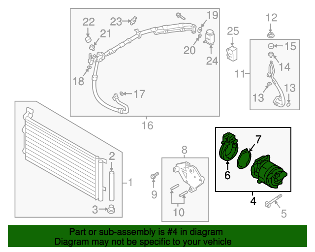 97701-E6000 - Compressor Assembly 2017-2020 Kia Optima | Kia.Parts Store