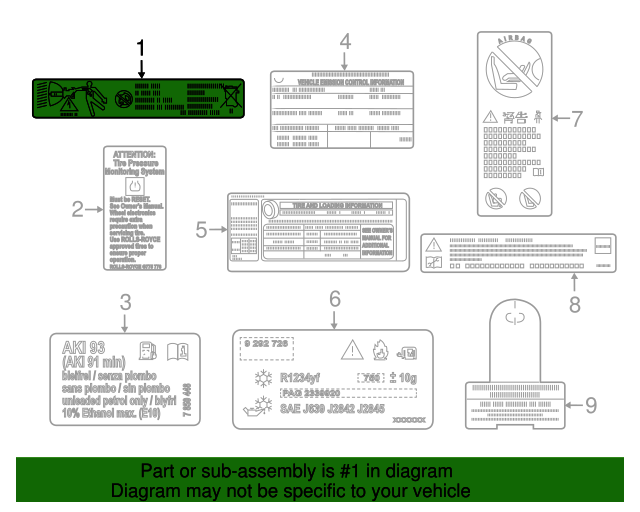 Genuine BMW 71-21-8-022-738 | Info Label | FREE Shipping on Most Orders ...