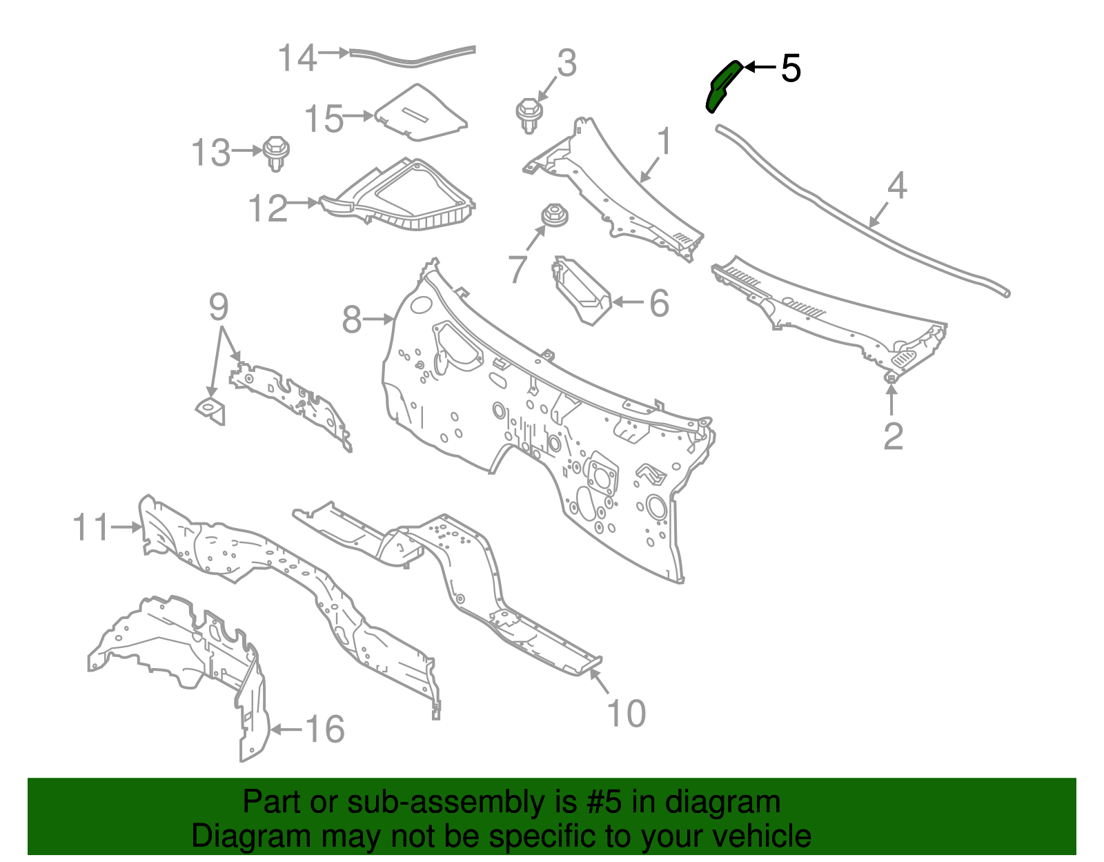 2017-2020 Infiniti Q60 Filler Cover 66895-5CA0A | OEM Parts Online